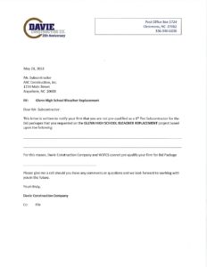 008 Prequalification Denial Letter 5-4-18 - Davie Construction